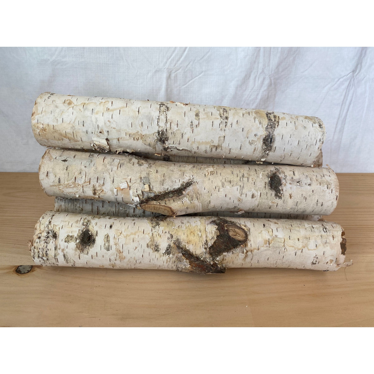 Natural White Birch Logs - Size: Medium, 5-pack - Great for Burning, B ...